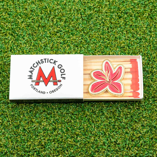 Masters Azalea Flower Golf Ball Marker - Matchstick Golf